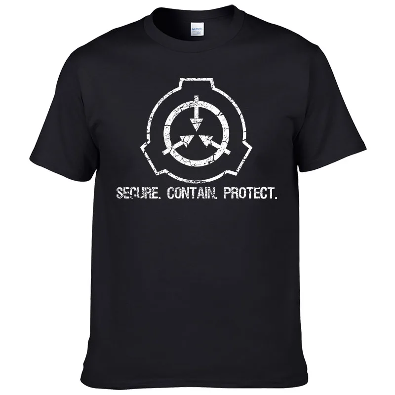 SCP-Badge-Printed-T-shirt-2023-Summer-0-Neck-Short-Sleeve-Top-Casual ...