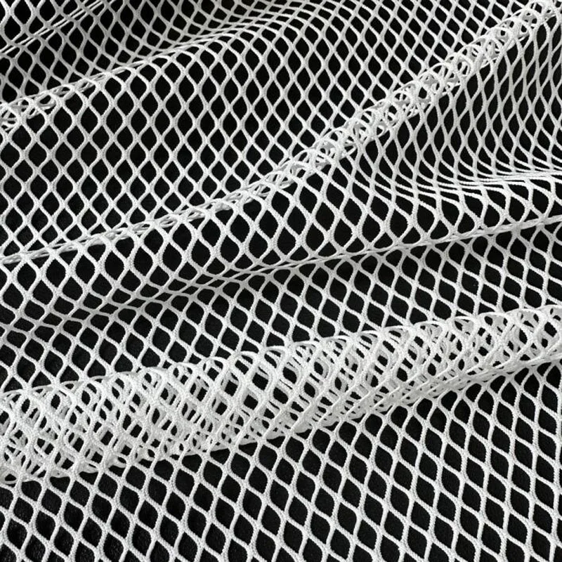 Big-Hole-Fishnet-2-Way-Stretch-Mesh-Diamond-Design-Net-Fabric-Hollow ...