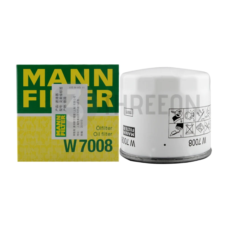 MANN-FILTER-W7008-Oil-Filter-For-VOLVO-C30-S40-V60-FORD-Fiesta-Focus ...