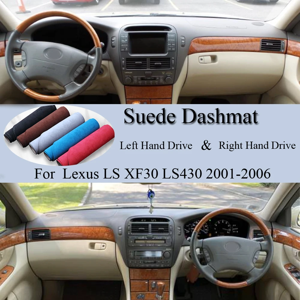 For Lexus LS XF30 LS430 2001 2002 2003 2006 Suede Leather Dashmat Dash ...
