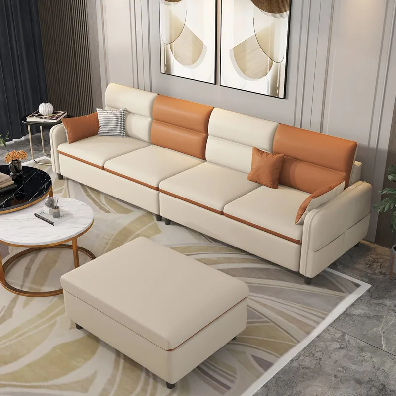 Leather-Arm-Living-Room-Sofas-Set-Office-Modern-Sectional-Corner-Accent ...