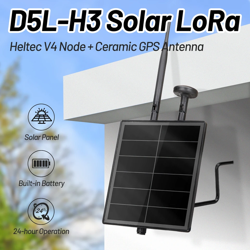 Meshtastic Repeater Solar KEEPTEEN D5 Solar Lora Meshtastic Mesh Node ...