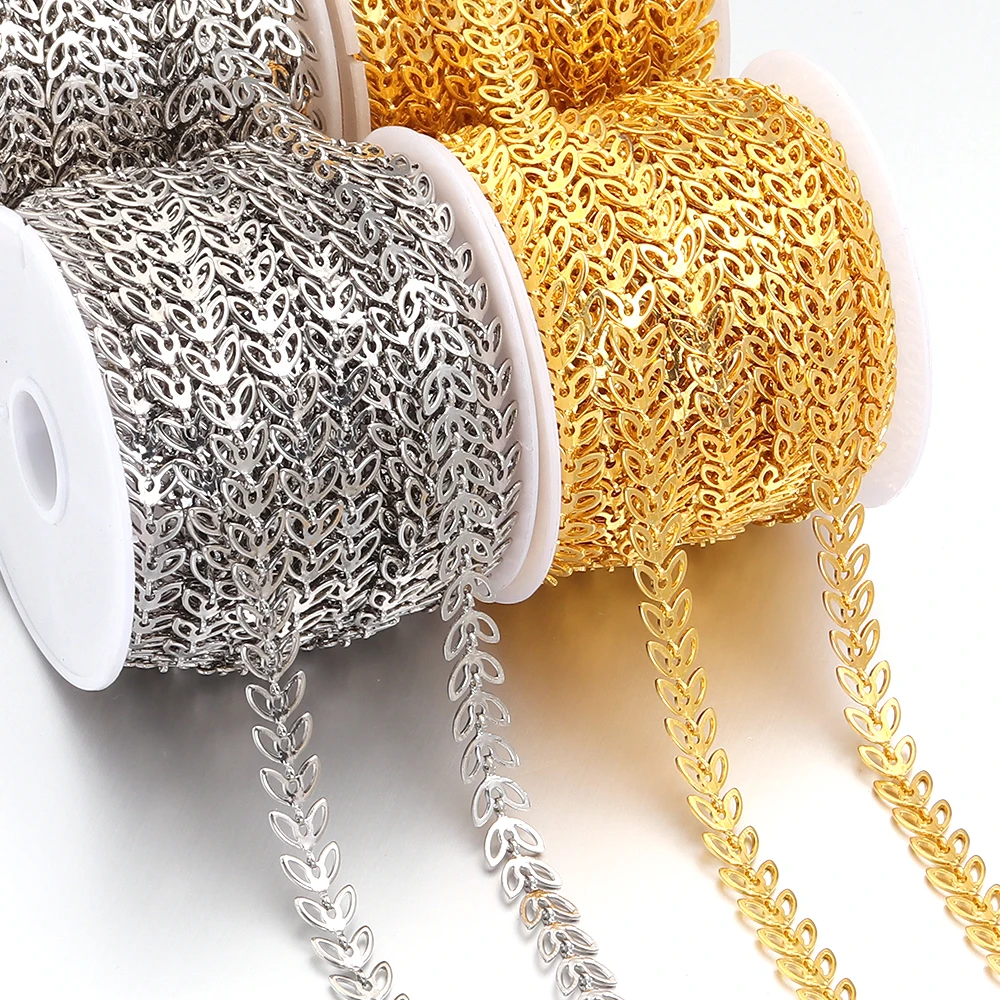 5Yards/Roll Copper Chains Metal Fishtail Link Chains For Jewelry Making ...