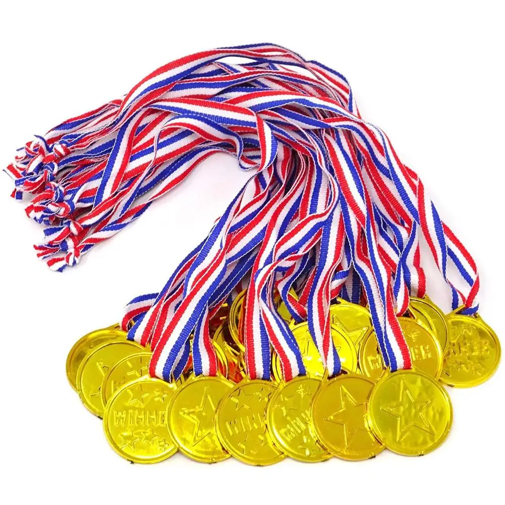 10-20Pcs-Plastic-Gold-Winner-Award-Medals-Kids-Birthday-Party-Favors ...
