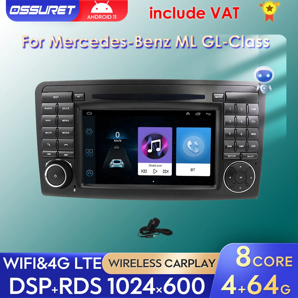 Radio-con-GPS-para-coche-reproductor-multimedia-est-reo-con-Android-11 ...