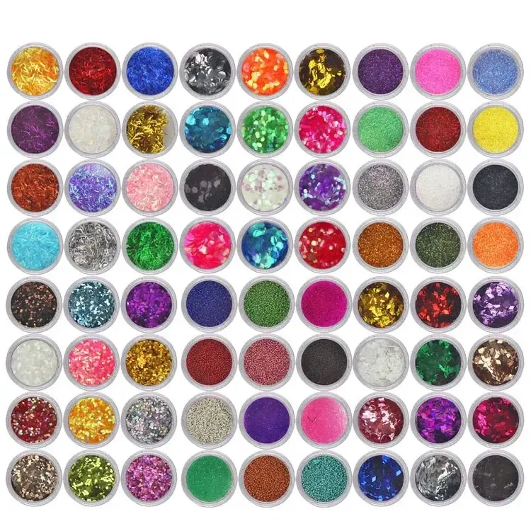 12 Colors Nail Glitter Sequins Large Small Shiny Sequins Beads Shell ...