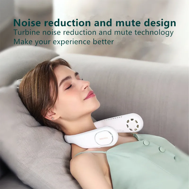 Hanging Neck Fan Usb Lazy Portable Mini Fan Folding Leafless Hanging ...