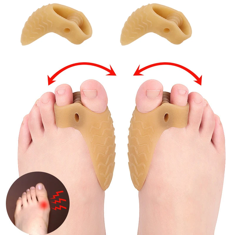 1/2Pair Silicone Finger Toe Separator Toe Correction Pad Hallux Valgus ...
