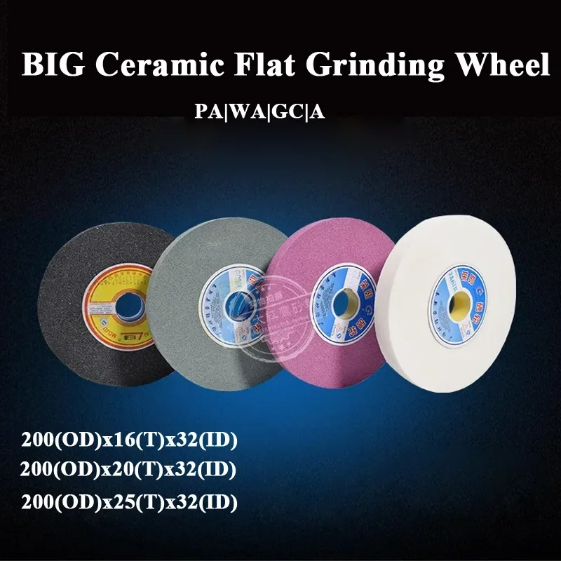 1PCS big size flat grinding wheels D200mm Ceramic grinding wheel Green ...