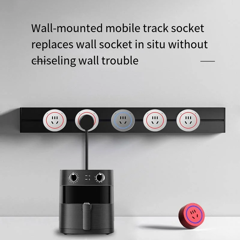 Surface-mounted-wall-mounted-removable-power-rail-socket-sliding-power ...
