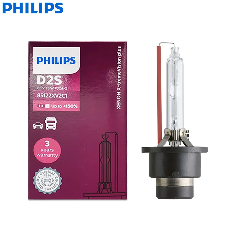 Philips-XENON-X-treme-Vision-Plus-D2S-4800K-150-Bright-White-Bulb-HID ...