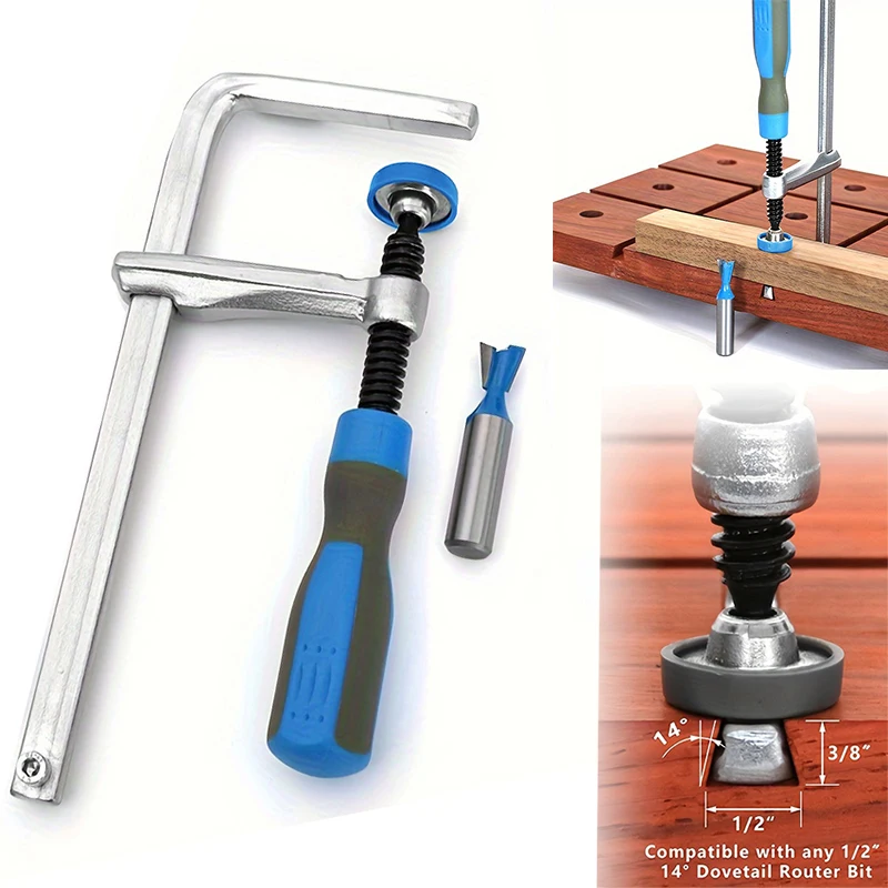 Dovetail Clamp With Soft-Grip Handle + Dovetail Router Bit ,for Track ...