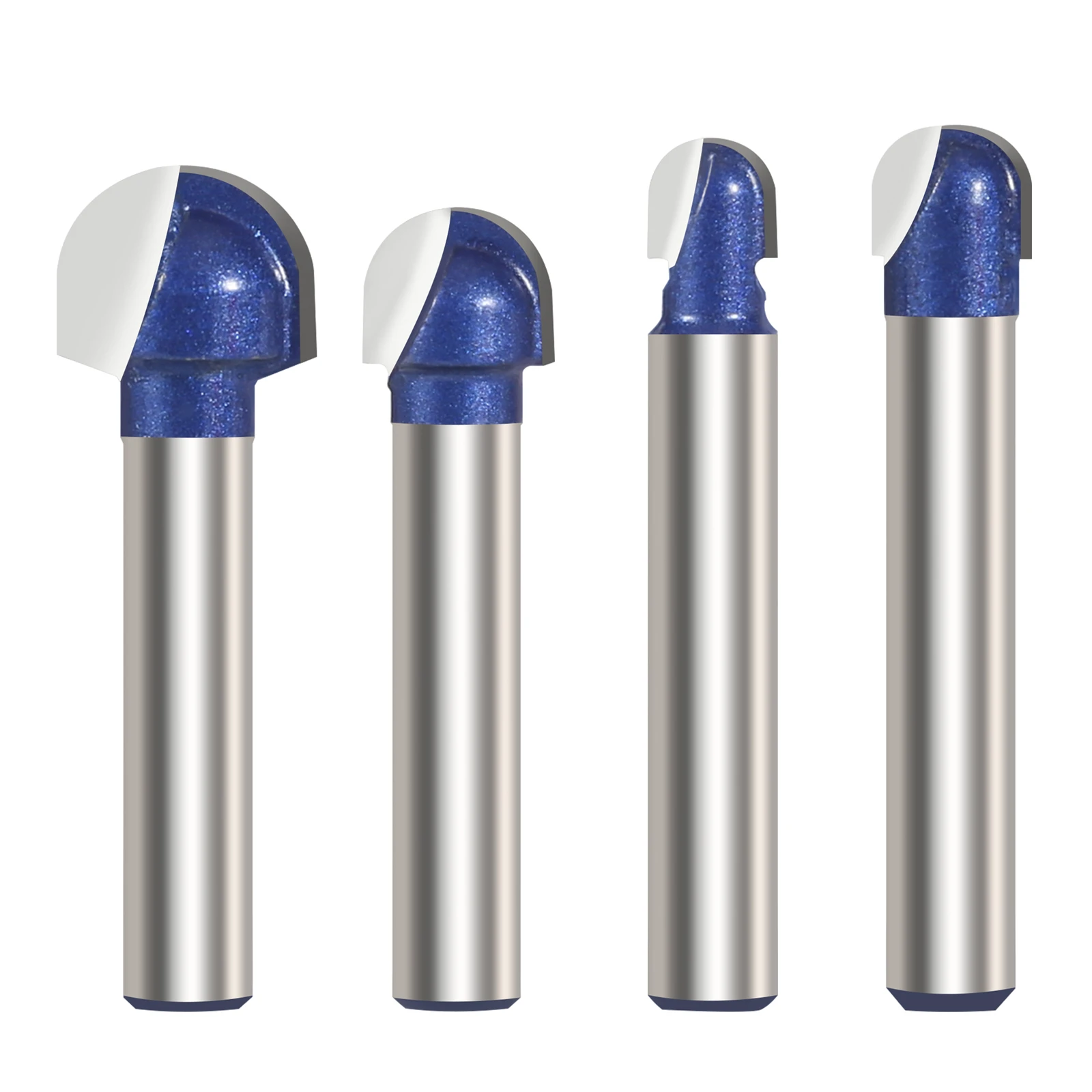 4PCS-1-4-Shank-Core-Box-Router-Bit-Set-Solid-Carbide-Round-Nose-End ...