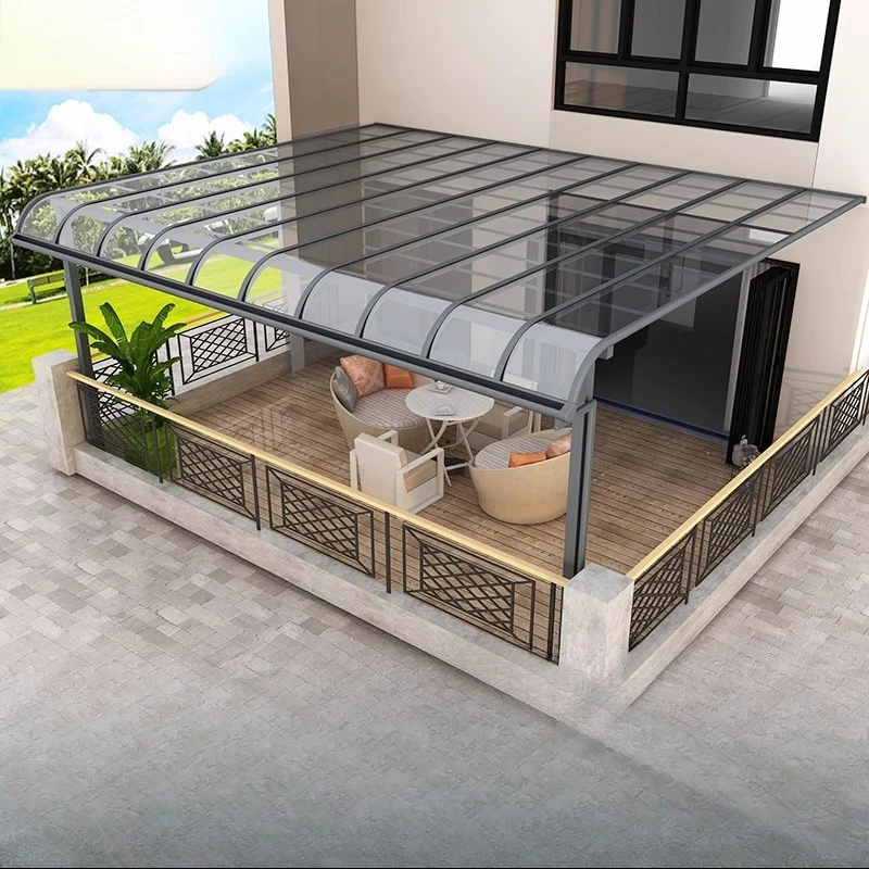 Aluminum alloy canopy outdoor rainproof villa terrace eaves family car ...