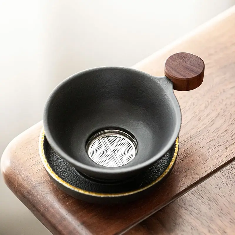 Frosted-tea-filter-holder-Household-black-pottery-kung-fu-tea ...