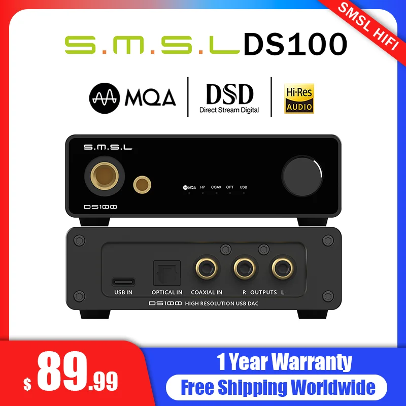 2024-New-SMSL-DS100-High-Resolution-Audio-Decoder-USB-MQA-DAC-XU316 ...