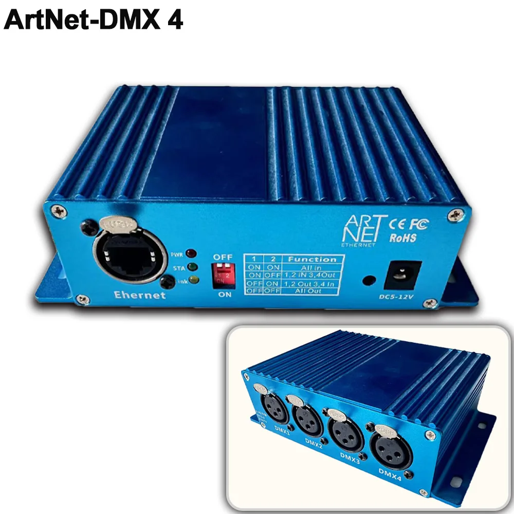 ArtNet-DMX-4-Four-way-ArtNet-DMX-Bi-Directional-Converter-4-Female-3PIN ...
