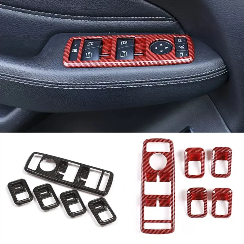Car-Window-Glasses-Lift-Button-Cover-Switch-Frame-Trim-For-Mercedes ...