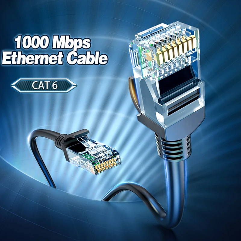 125MB-S-Cat-6-1000Mbps-Ethernet-Cable-Lan-Cable-UTP-RJ45-Network-Patch ...