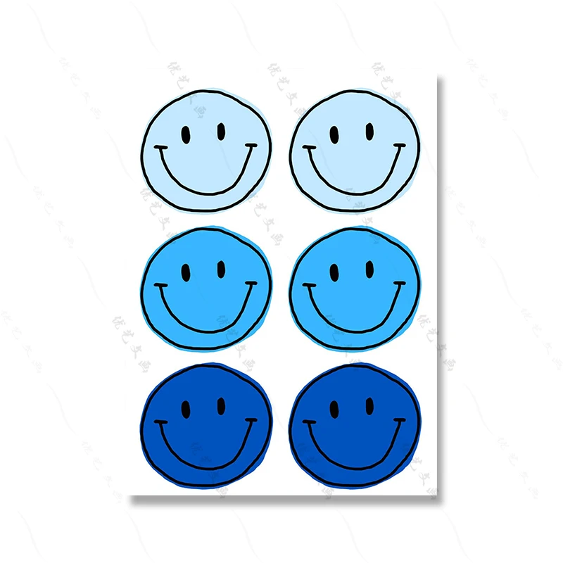 Smiling Face Clip Art Blue
