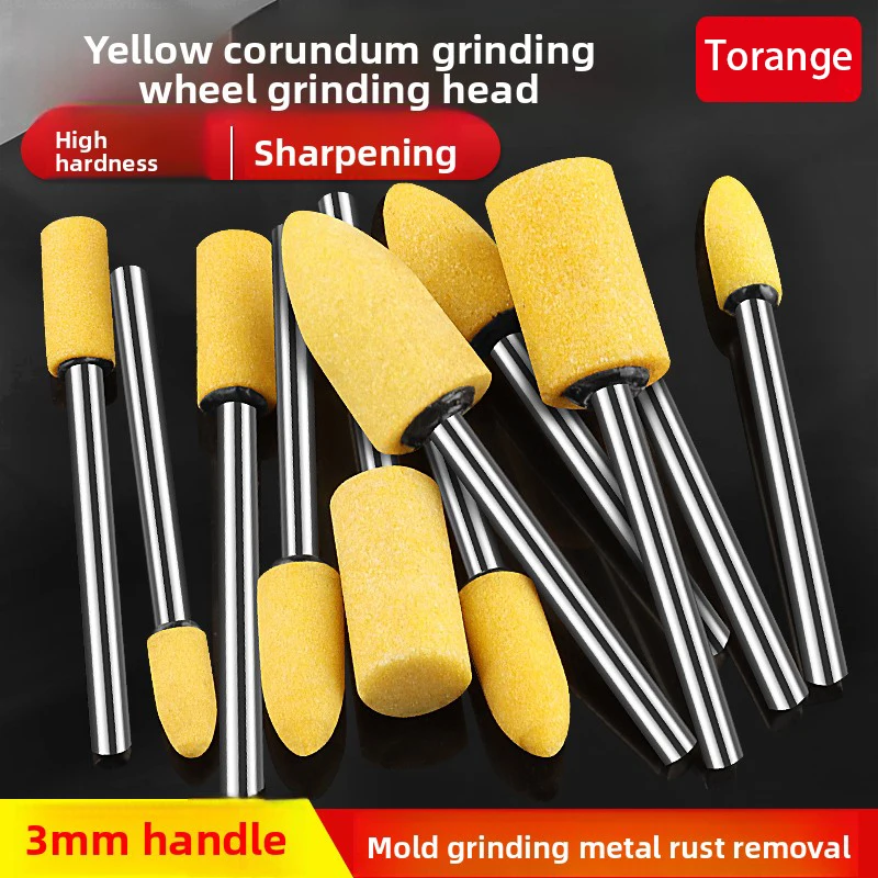 Yellow Corundum Polishing Head Metal Polishing Electric Drill Grinder ...