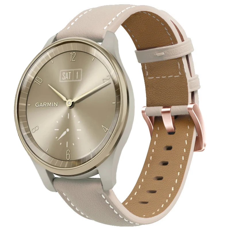 20mm-Leather-Band-For-Garmin-Vivomove-Style-HR-Sport-Trend-Luxe-Strap ...
