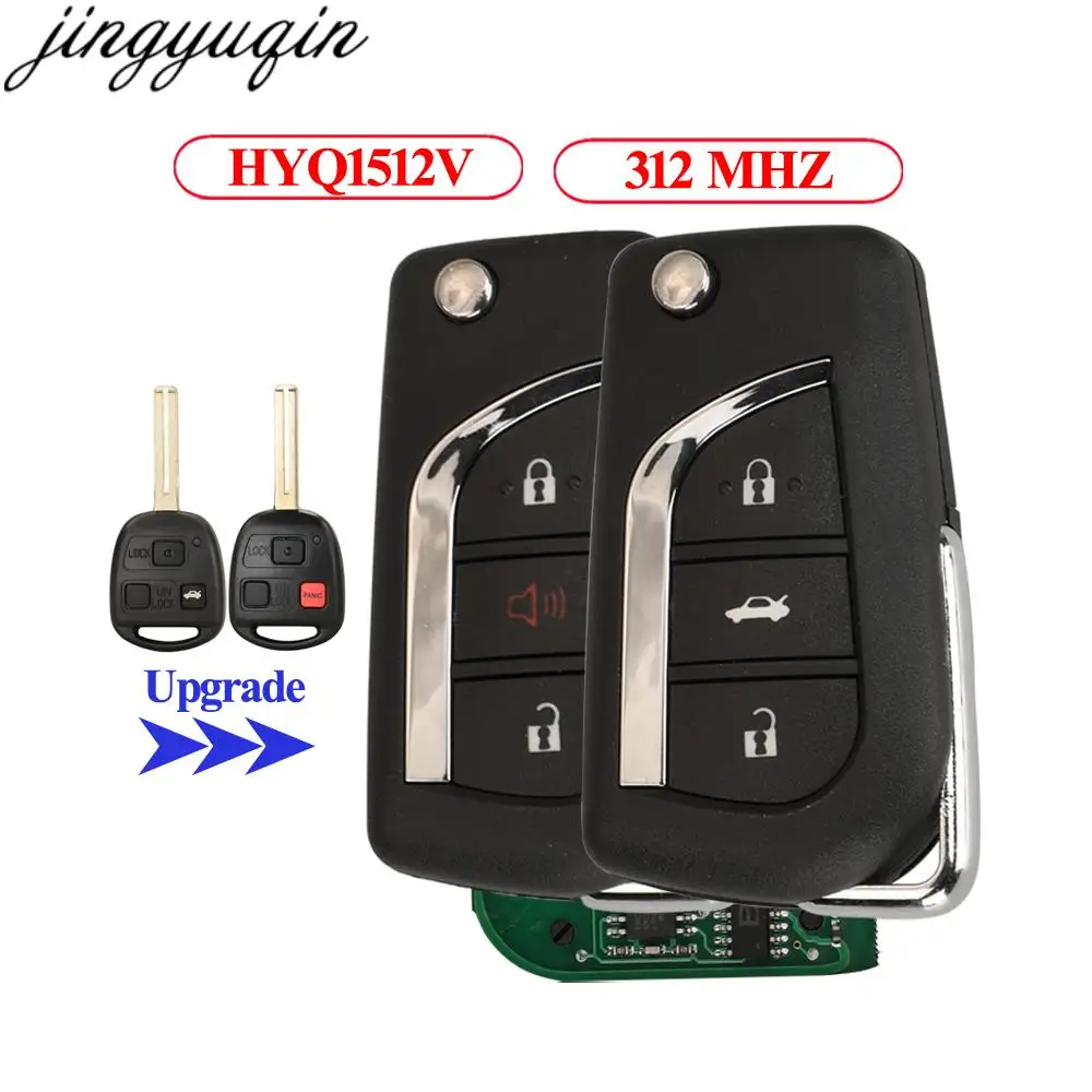 Jingyuqin-3BTN-Remote-Car-Key-Alarm-312mhz-HYQ1512V-Upgrade-For-Toyota ...