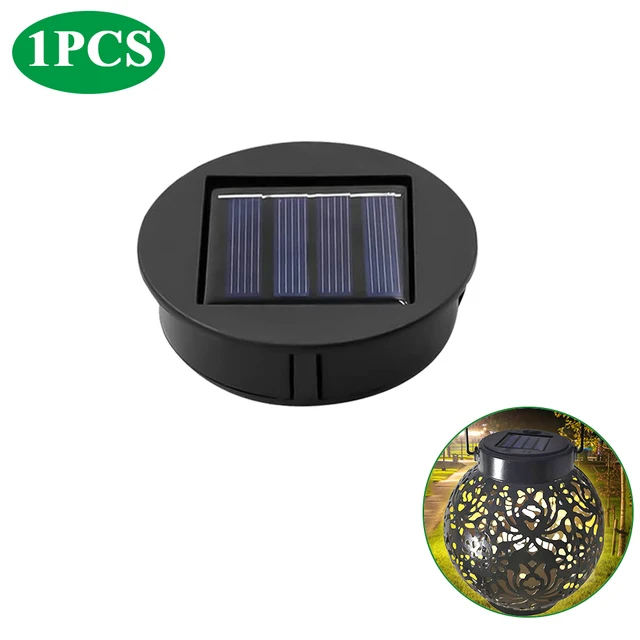 1/2Pcs LED Solar Lights Replacement Top Solar Lantern Parts Solar Panel ...