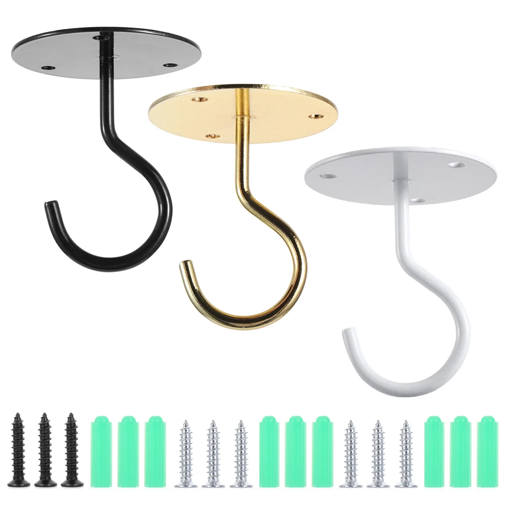 1SET-Ceiling-Hooks-Premium-Heavy-Duty-Metal-Hangers-Wall-Mount-Hangers ...