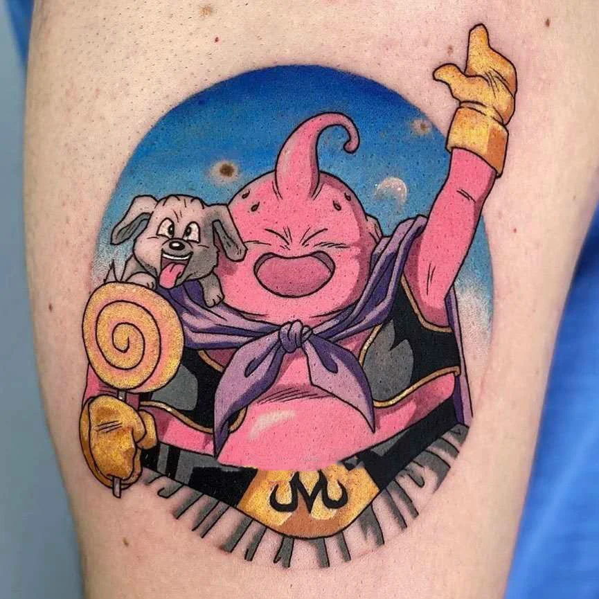 Luna-Store-Anime-Majin-Buu-Temporary-Tattoos-Cartoon-Cute-Pink-Alien ...