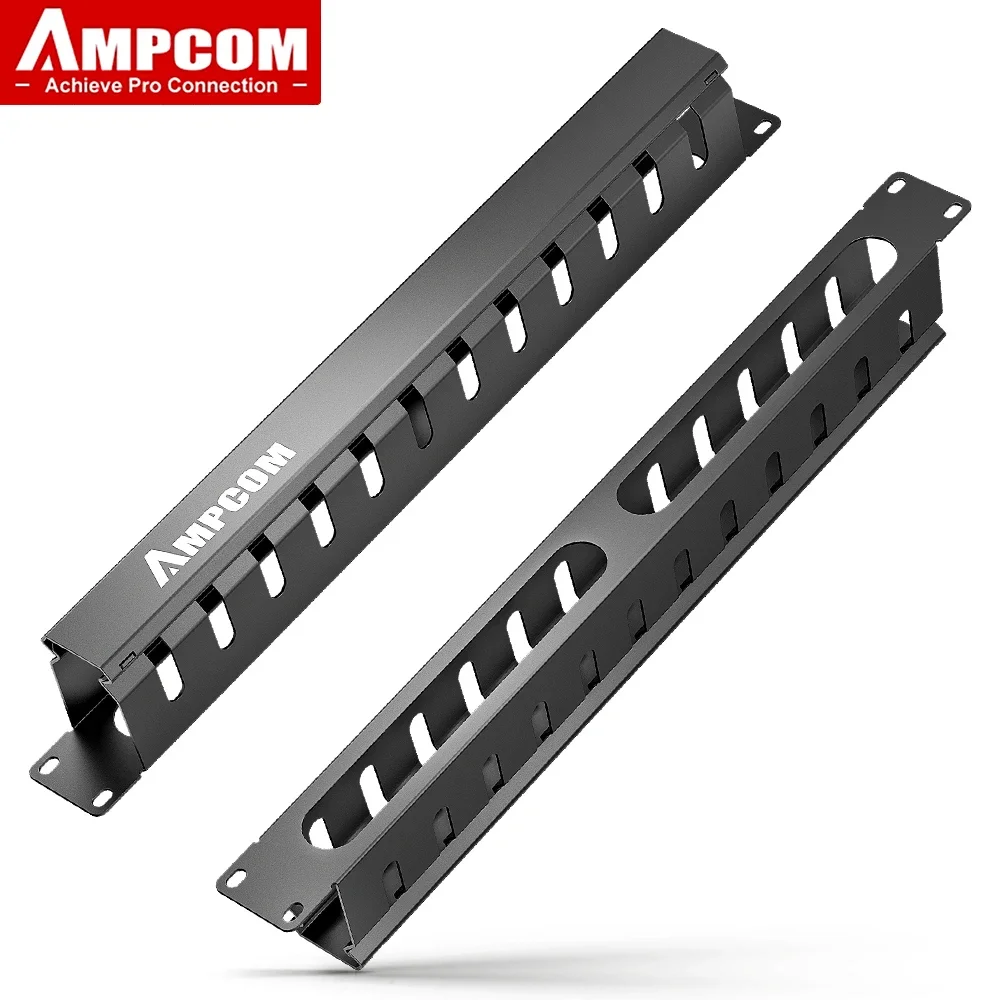 AMPCOM-1U-Cable-Management-Horizontal-Mount-19-inch-Server-Rack-12-24 ...