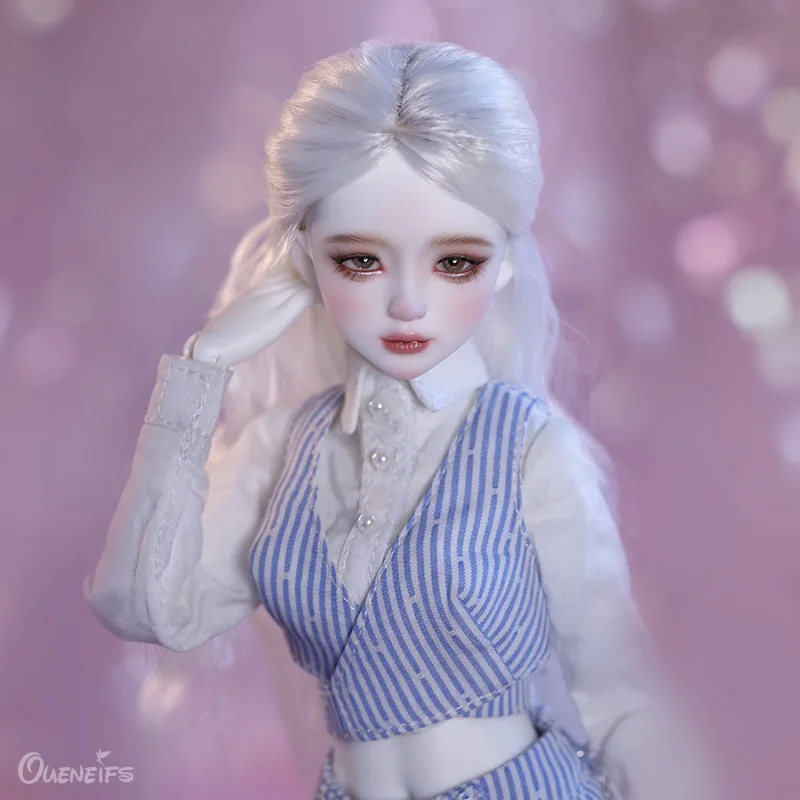 Aurola BJD Doll 1/6 Ynly Female Body New Design White shirt and striped waistcoat Resin Girl ...