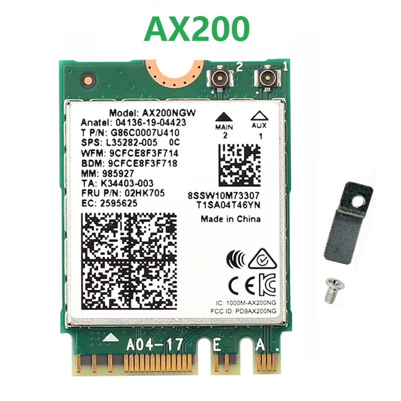 WiFi-6-Dual-Band-3000Mbps-Wireless-Card-For-AX200-M-2-Bluetooth-5-2-2 ...