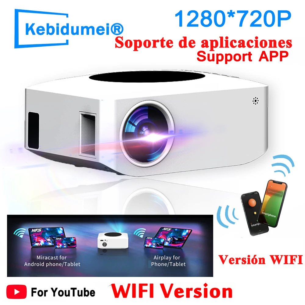 WIFI Wireless Projector Outdoor Support 1080P Proyector Inalámbrico 4K ...