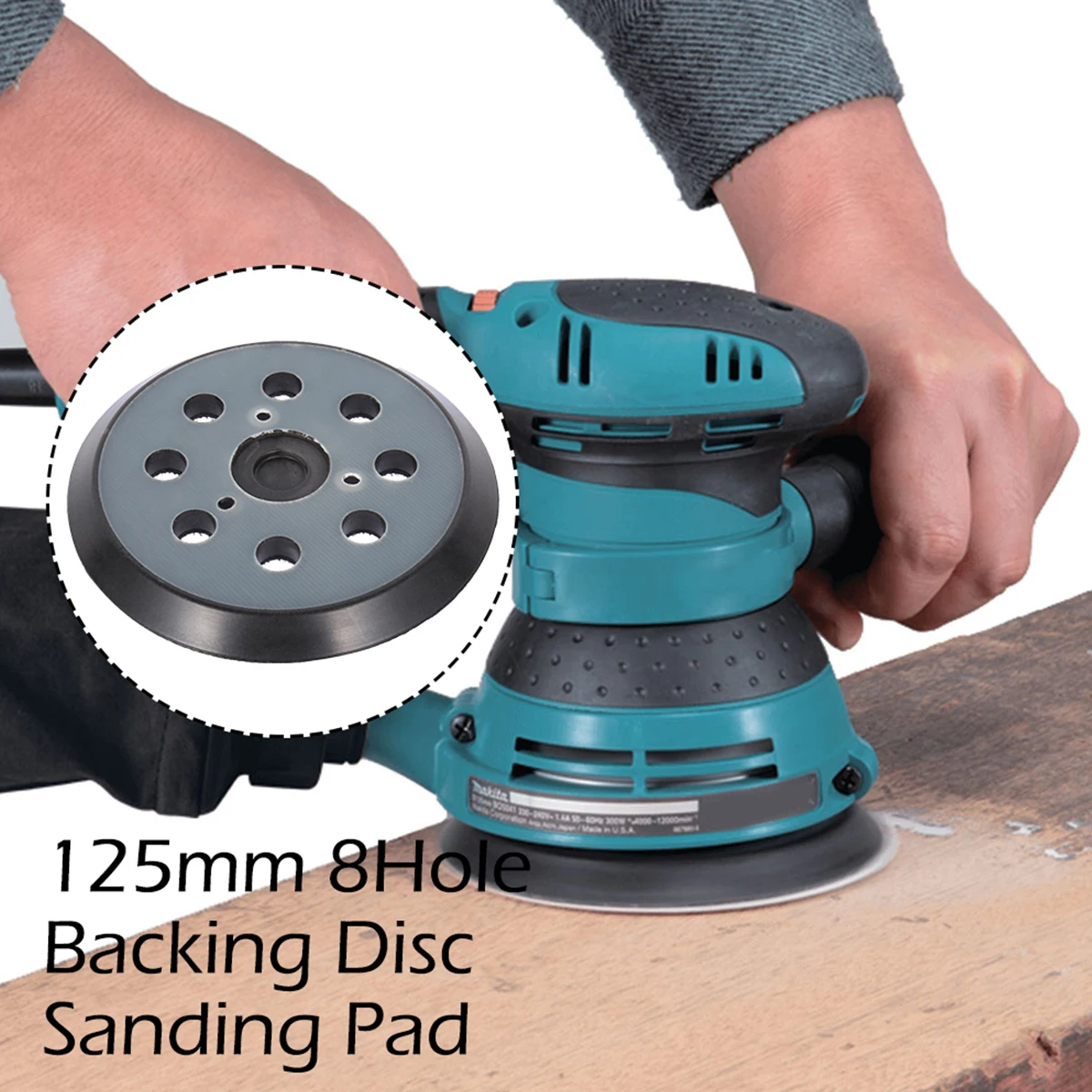 125mm-Sander-Pad-8-Holes-Backing-Sanding-Disc-Pad-Hook-Loop-Sanding ...