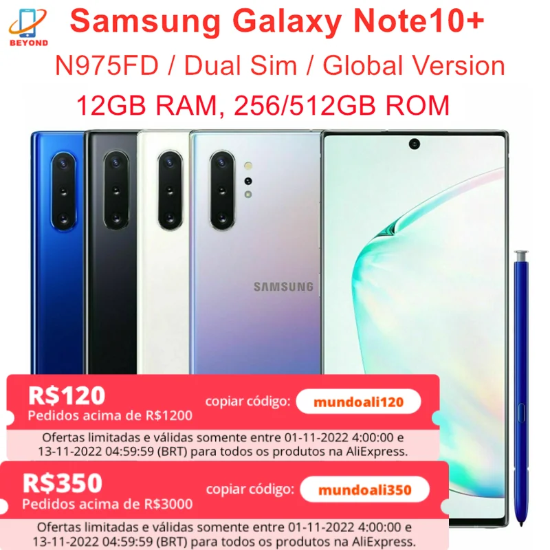 Samsung Galaxy Note 10 Plus Note10+ Duos N975fd Dual Sim Global Version ...