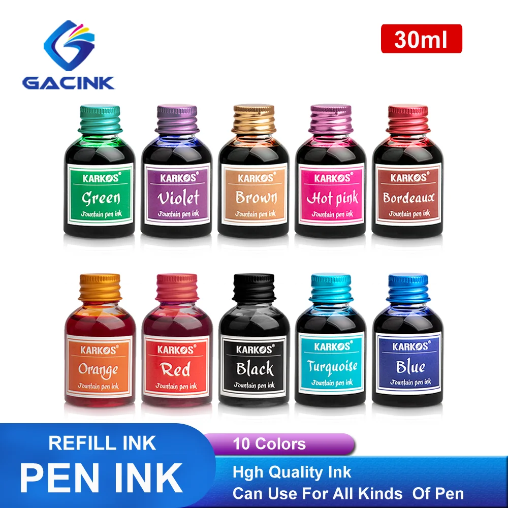 30ml-Bottle-Pure-Colorful-Fountain-Pen-Ink-Universal-Refilling-Smooth ...