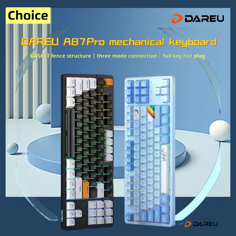 DAREU-A87pro-Mechanical-Keyboard-Wireless-3mode-Buletooth-Hot-Plug-Customized-87-Key-Pc-Gaming-E ...