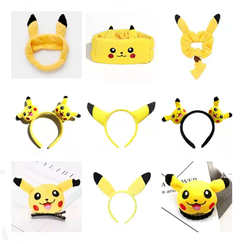 Kawaii pokemon Cartoon Headwear Cute Pikachu Headband, Face Wash ...