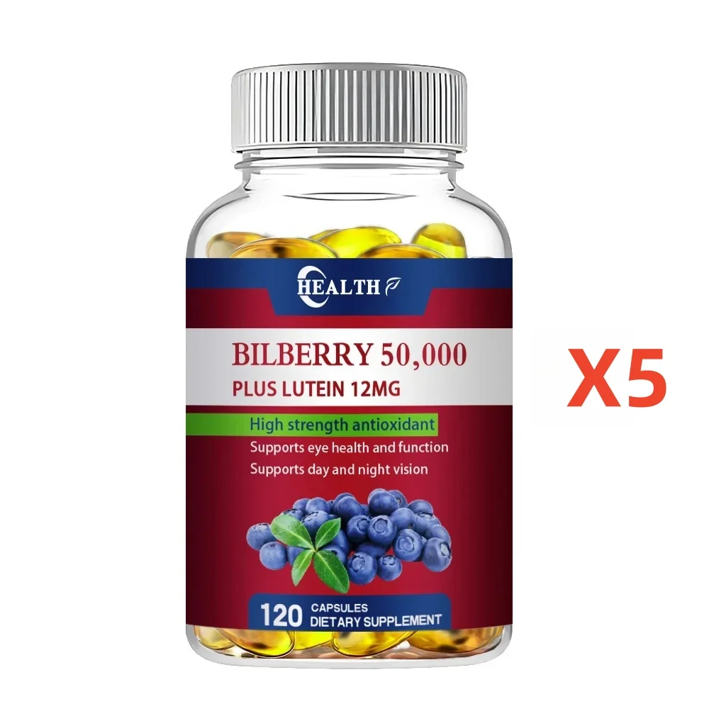 Cápsulas de suplemento de arándano para la salud ocular y la visión ...