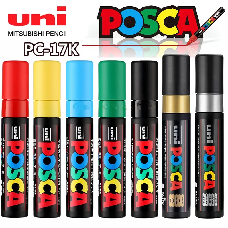 1-Uds-Uni-POSCA-Plumones-PC-17k-rotulador-de-pintura-cabeza-grande-y ...
