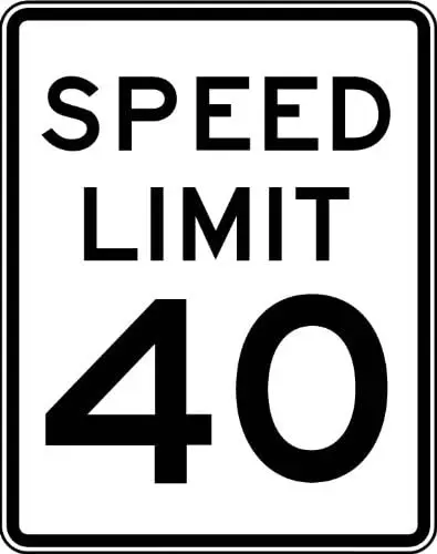 Street-Traffic-Sign-Wall-Decals-Speed-Limit-Sign-40-mph-Warning-Sign ...