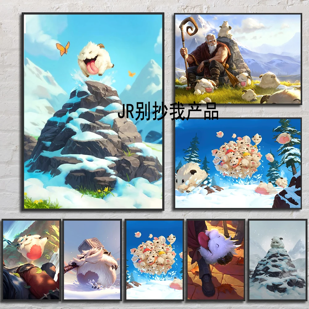 LOL-Video-Game-Poro-Goblin-Poster-Canvas-Prints-League-of-Legends-Boys ...