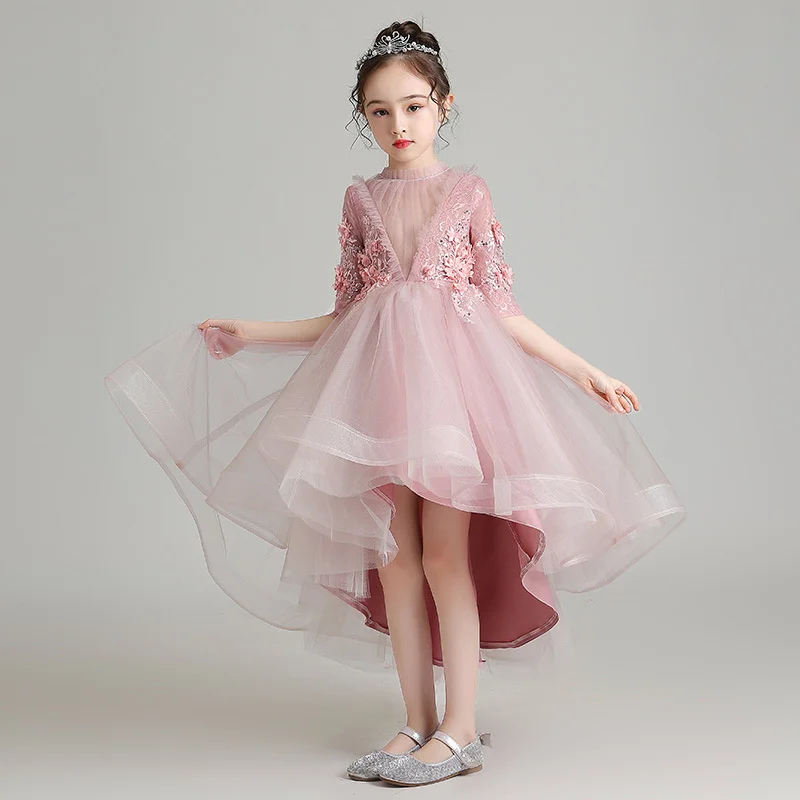 Girl-Dress-Kids-Party-Birthday-Evening-Gown-Cotton-2024-Lace-Spring ...