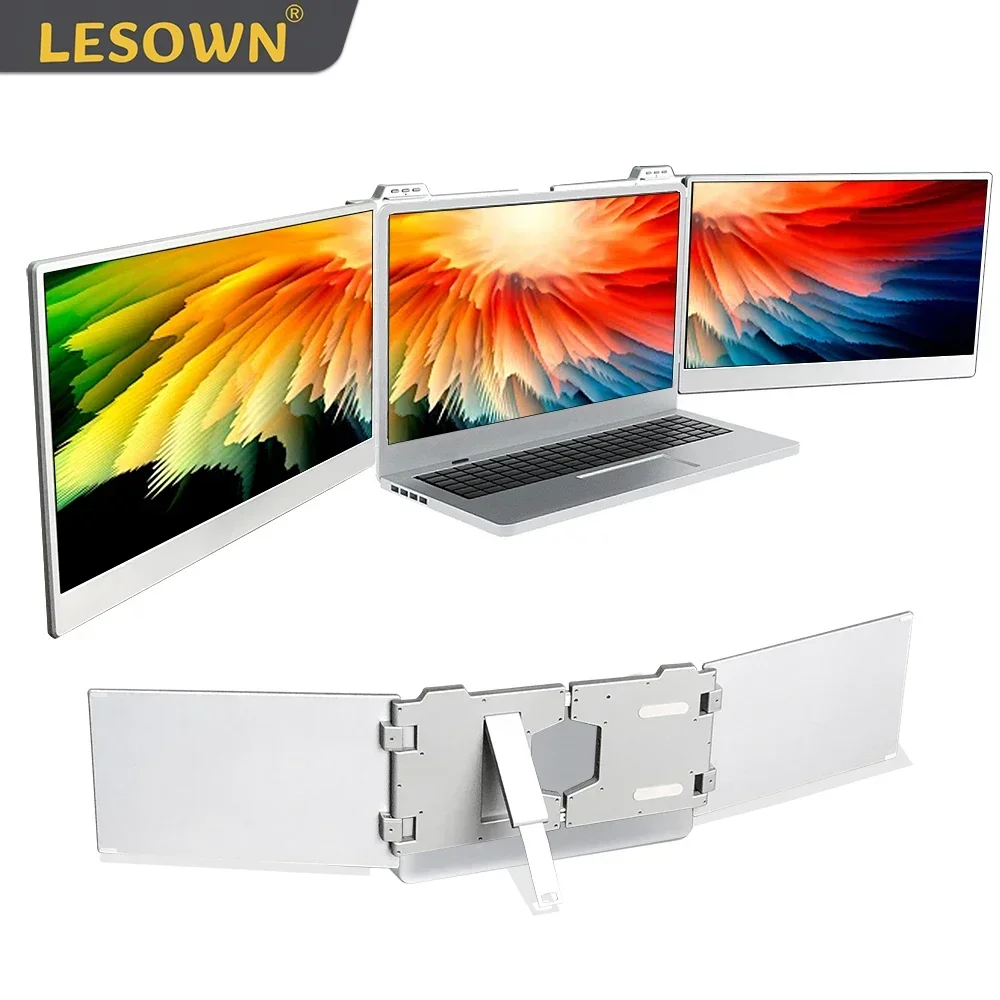 LESOWN-Monitor-Dual-port-til-de-15-6-pulgadas-extensor-de-pantalla-de ...