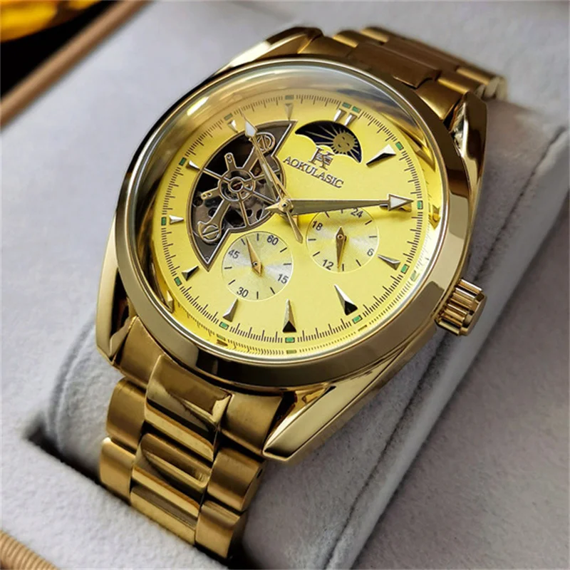 AOKULASIC-Men-Wristwatch-Automatic-Mechanical-Military-Sport-Male-Clock ...