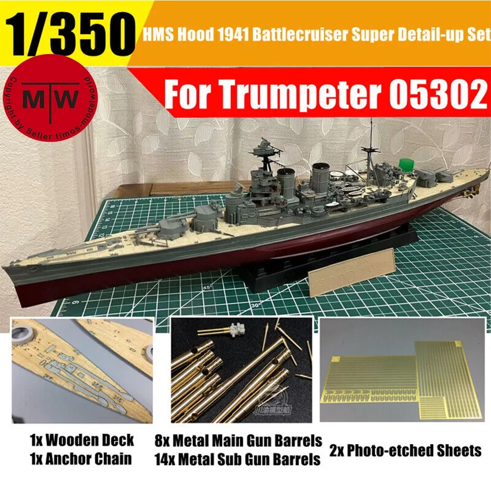 1/350 Scale HMS Hood Battlecruiser Detail-up Set For Trumpeter 05302 ...