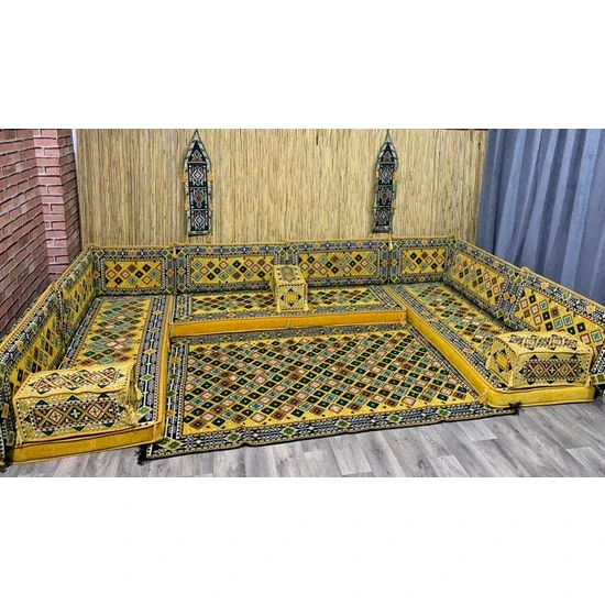 Orientalischer Bodensitz ethnisches Sofa Ottomane arabisches Parlamentssofa Jalsa Set Bodensitz afghanische Toshak Parliamentary Oriental Corner AliExpress