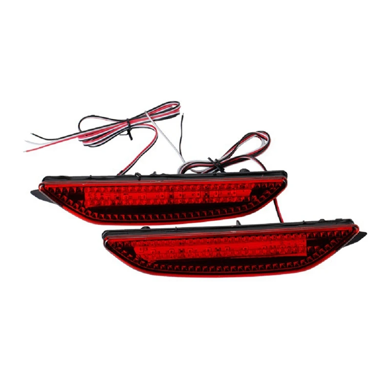 1 Pair Led Car Rear Bumper Reflector Light Tail Brake Stop Warning Lamp ...