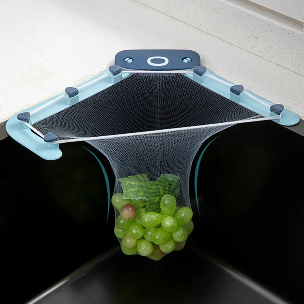 Sink-Strainer-Basket-Corner-Sink-Filter-Drain-Net-Bag-Kitchen-Garbage ...